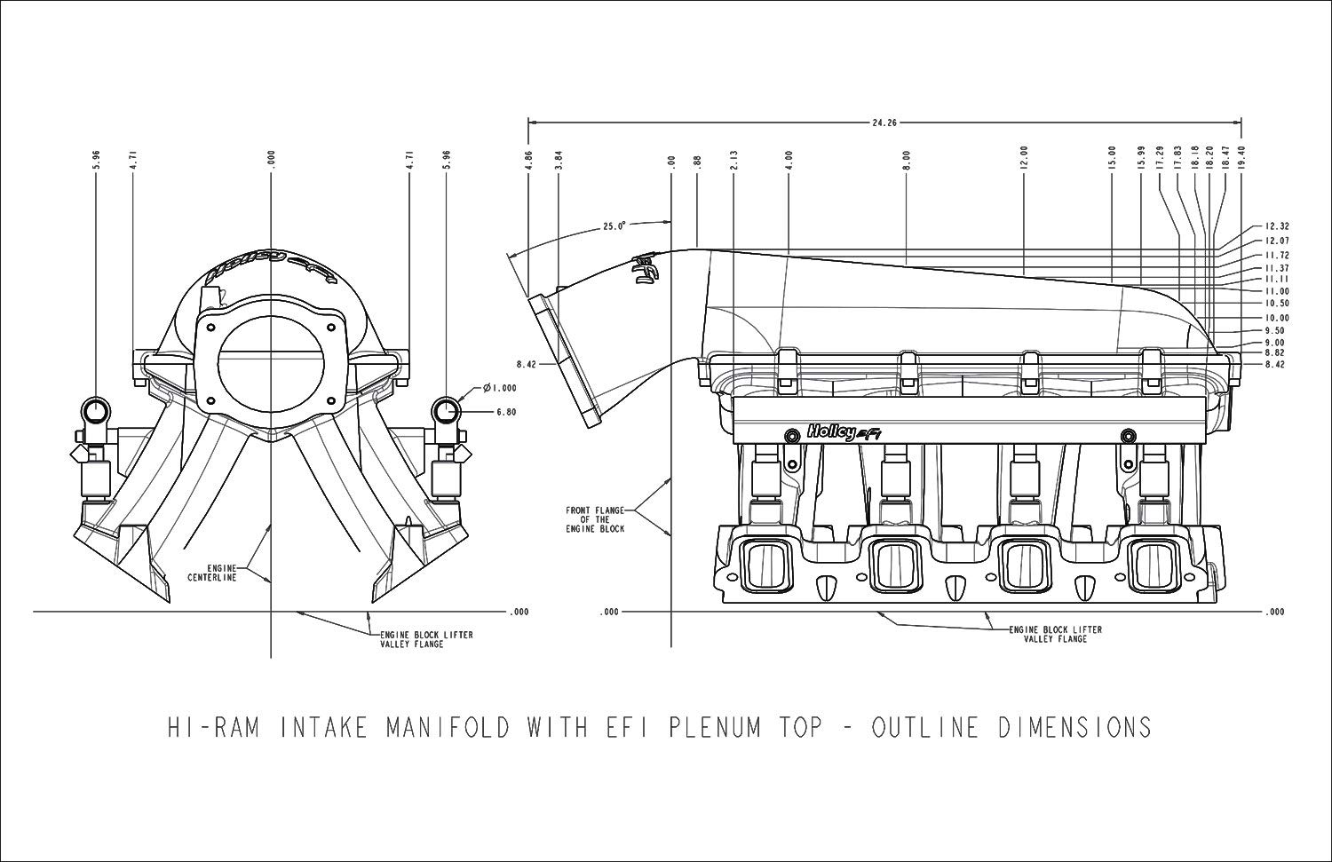 Holley 300-122BK Left Side Hi-Ram Modular Intake System