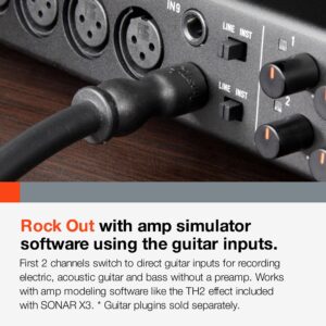 Tascam US-16x08 Rackmount USB Audio/MIDI Interface for Recording, Drum Recording, 8 XLR/8 1/4" Inputs, 8 Outputs, Control Software,Black