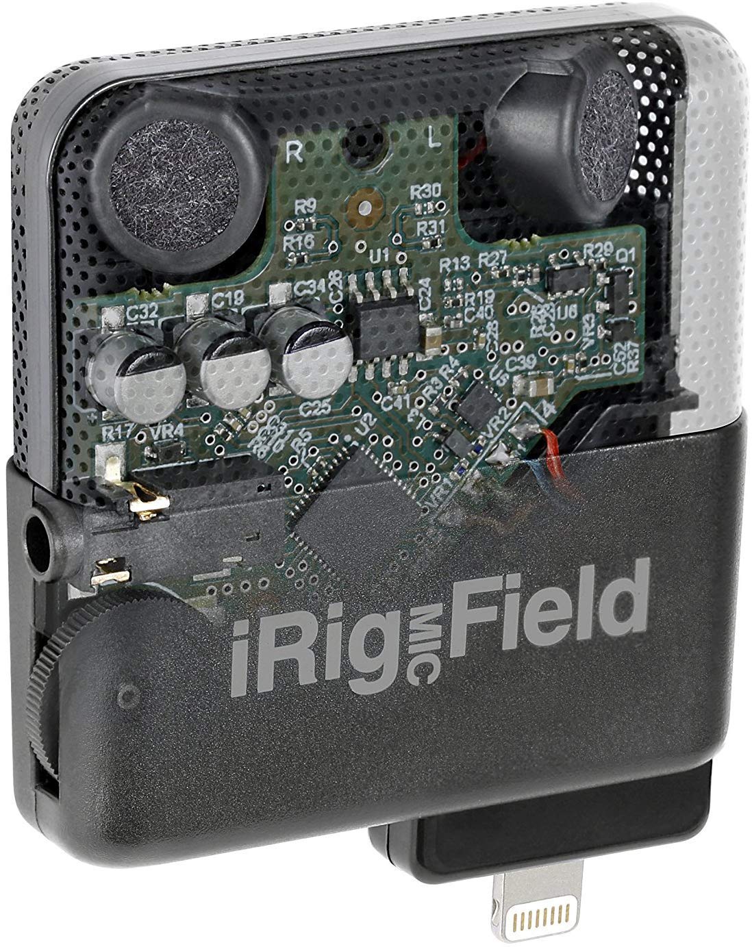 IK Multimedia iRig Mic Field stereo condenser microphone for iPhone and iPad - IP-IRIG-FIELD-IN - Black