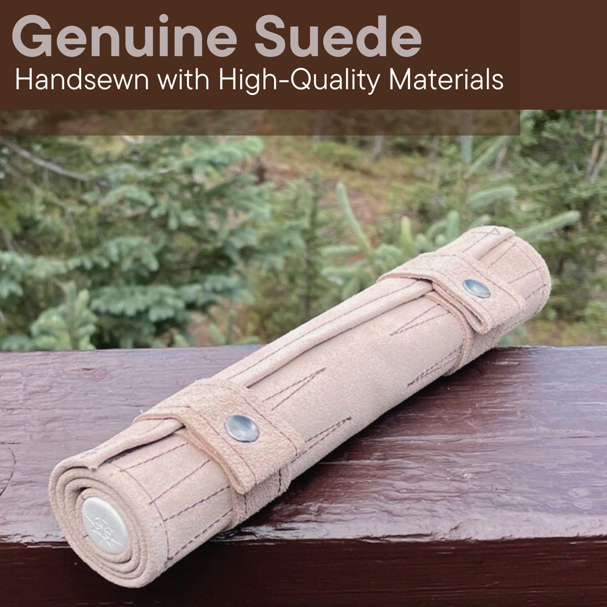 Sondergut Roll-up Suede Backgammon Game Cream