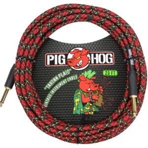 Pig Hog PCH20PL 1/4" to 1/4" Tartan Plaid Guitar Instrument Cable, 20 Feet