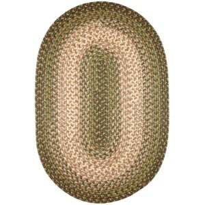 rhody rug easy living el63 herb garden 2' x 3' oval - braided area rug, home decor, floor mat or bedroom rug - easy care, ideal for high traffic areas in hallway and living room - made in usa