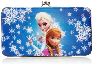 concept one handbags frozen sublimation print snowflake kiss lock wallet, white, one size