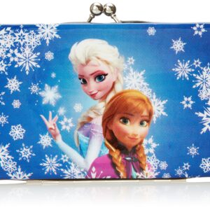 Concept One Handbags Frozen Sublimation Print Snowflake Kiss Lock Wallet, White, One Size