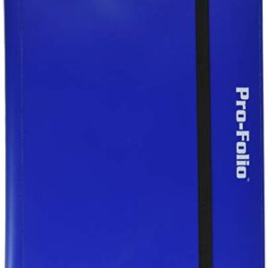 BCW Pro-Folio 9-Pocket Card Album - Blue | Archival Safe, Side-Loading Trading Card Binder | Premium Collectible Storage Solution for Trading Cards, TCG, Sports Cards, and More - 360-Card Capacity