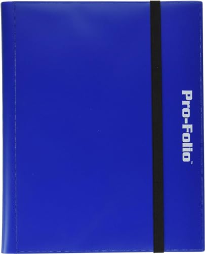 BCW Pro-Folio 9-Pocket Card Album - Blue | Archival Safe, Side-Loading Trading Card Binder | Premium Collectible Storage Solution for Trading Cards, TCG, Sports Cards, and More - 360-Card Capacity