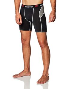 marucci men's adult elite padded slider shorts, black, x-large