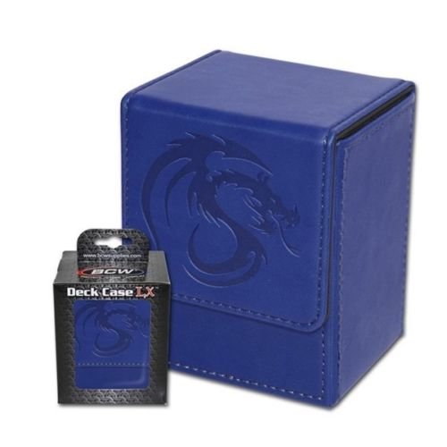 BCW Deck Case LX Leatherette | Holds 80 Sleeved Cards Blue 1-DCLX-BLU | (1-Unit)