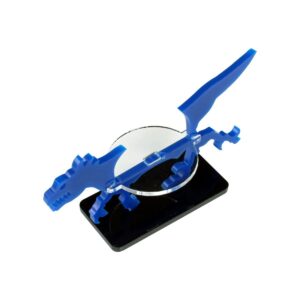 litko raptor character mount | dinosaur | velociraptor | clawfoot | role playing games | compatible with dungeons & dragons and pathfinder games (25x50mm rectangular base, blue)