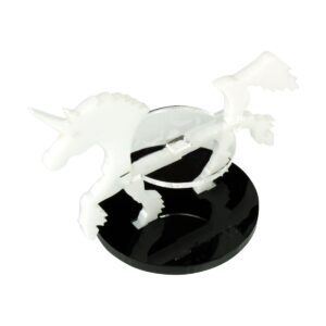 litko unicorn character mount | role-playing games | compatible with dungeons & dragons and pathfinder games (40mm circular base, white)