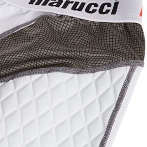 Marucci Mens Elite Shorts Sports, MASL-W-AM, Adult Padded Slider, White, Medium US