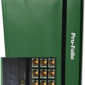 BCW Pro-Folio 9-Pocket Card Album - Green | Archival Safe, Side-Loading Trading Card Binder | Premium Collectible Storage Solution for Trading Cards, TCG, Sports Cards, and More - 360-Card Capacity