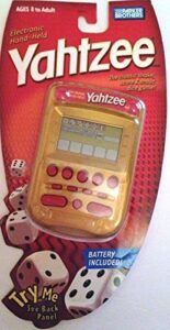 yahtzee electronic handheld game red/gold edition (includes instructions)