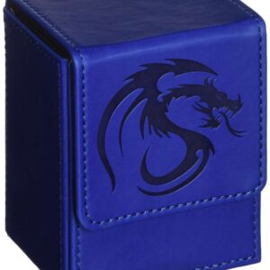 BCW Deck Case LX Leatherette | Holds 80 Sleeved Cards Blue 1-DCLX-BLU | (1-Unit)