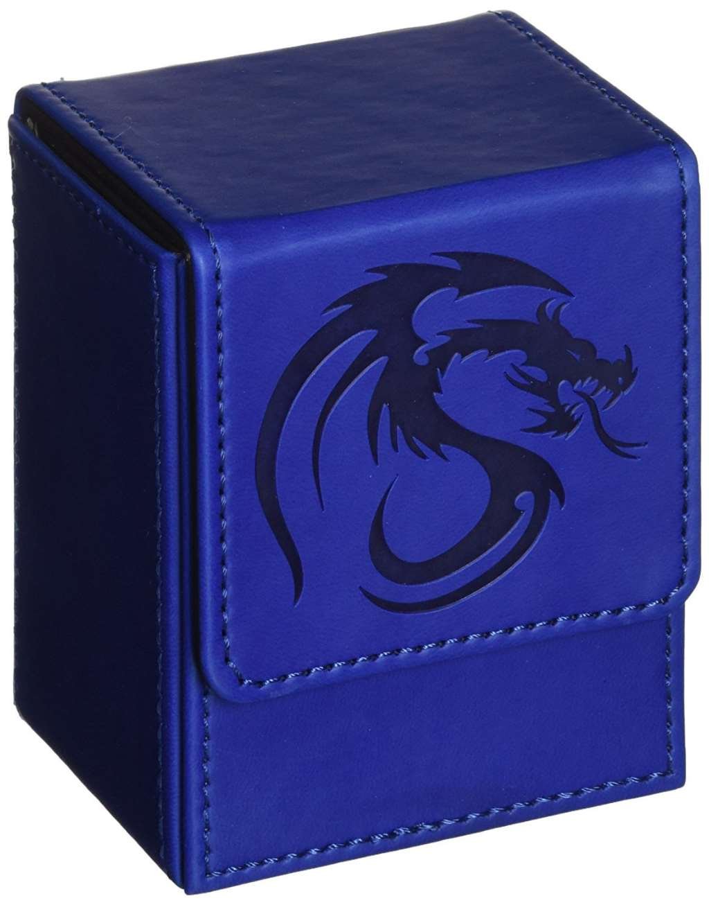 BCW Deck Case LX Leatherette | Holds 80 Sleeved Cards Blue 1-DCLX-BLU | (1-Unit)