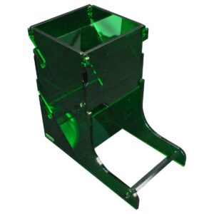 litko dice tower | dice roller | dice tumbler | dice boot | ttrpg | board games (translucent green)