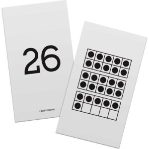 Didax Educational Resources 1-50 Ten-Frame 1–50 Cards, White, Black, 0.81 H x 6.0 L x 4.5 W, (211480)