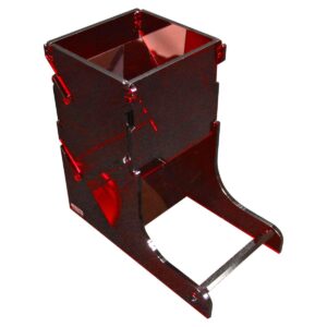 litko dice tower | dice roller | dice tumbler | dice boot | ttrpg | board games (translucent red)