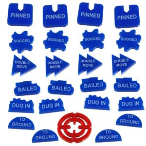 litko command token set | gaming aid pieces | compatible with flames of war, bolt action, axis & allies | set of 25 (blue)