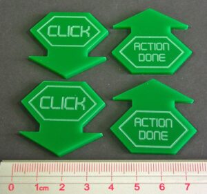 litko net hacker click tokens | compatible with android: netrunner | 4 pack (green)