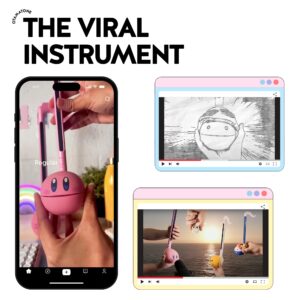 Otamatone Japanese Electronic Musical Instrument Portable Music Synthesizer from Japan by Maywa Denki Studio Award Winning, Educational Fun Gift for Children, Teens & Adults - White