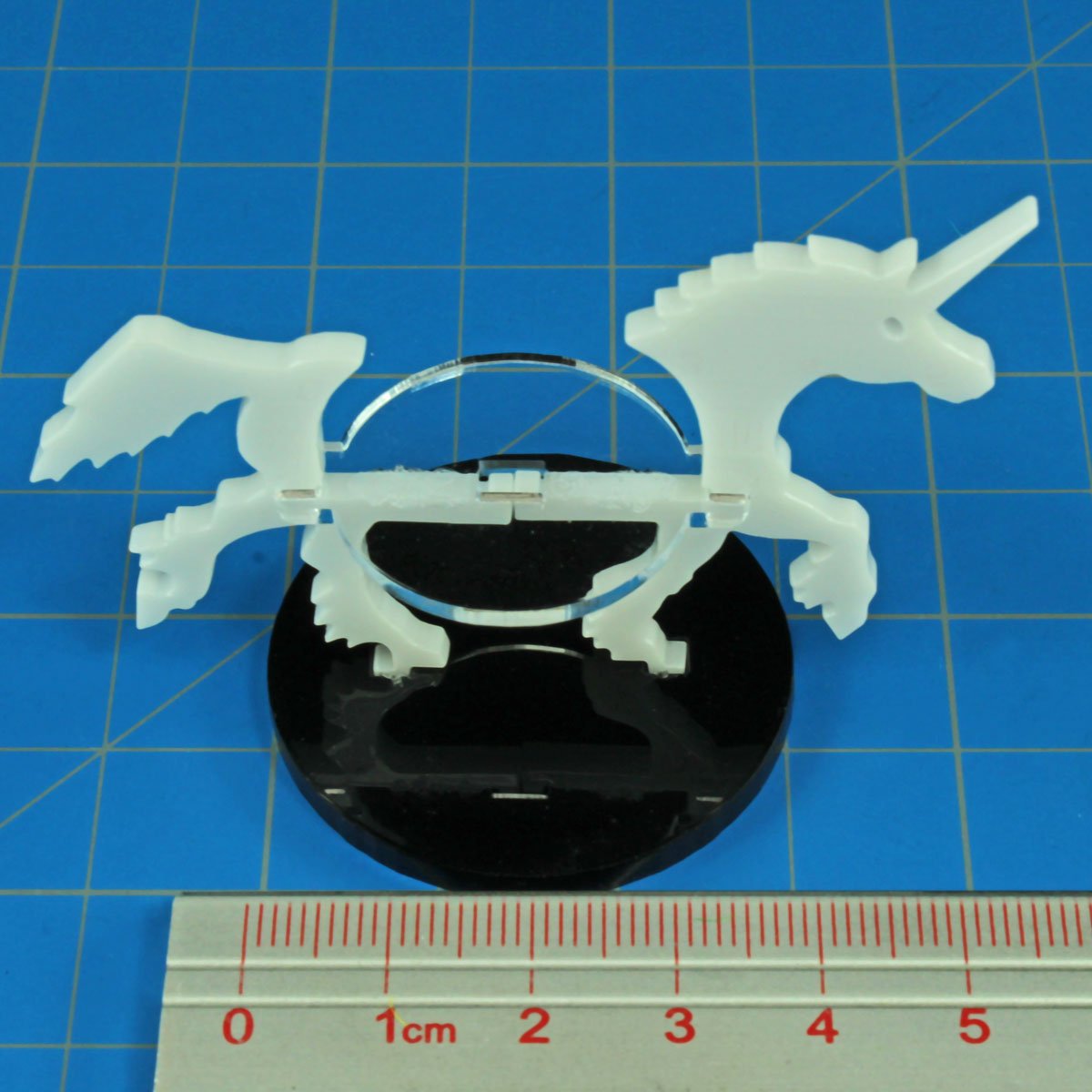 LITKO Unicorn Character Mount | Role-Playing Games | Compatible with Dungeons & Dragons and Pathfinder Games (40mm Circular Base, White)