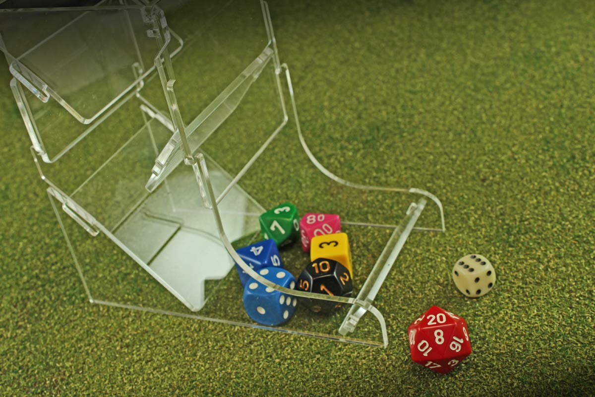 LITKO Dice Tower | Dice Roller | Dice Tumbler | Dice Boot | TTRPG | Board Games (Translucent Red)