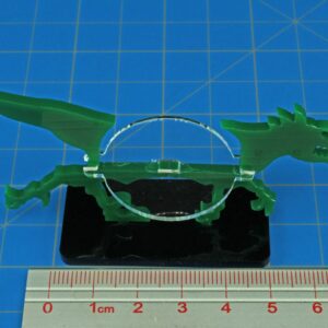 LITKO Raptor Character Mount | Dinosaur | Velociraptor | Clawfoot | Role Playing Games | Compatible with Dungeons & Dragons and Pathfinder Games (25x50mm Rectangular Base, Green)