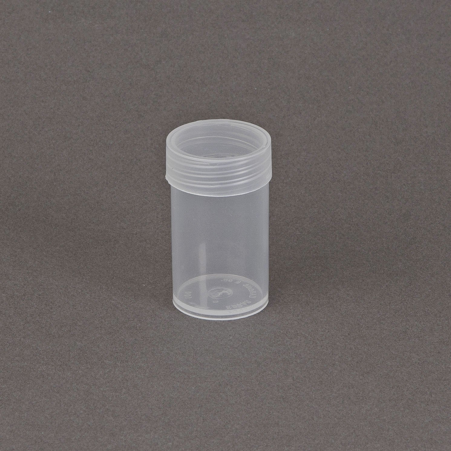 (5) Edgar Marcus Brand Round Clear Plastic (Small Dollars) Size Coin Storage Tube Holders with Screw on Lid