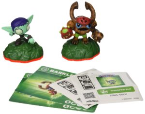 skylanders trap team: whisper elf & barkley - mini character 2 pack