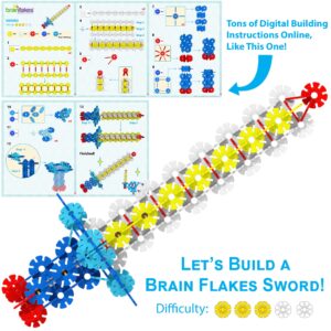 Brain Flakes 500 Piece Set, Ages 3+, Interlocking Plastic Disc Toy for Creative Building, Educational STEM Learning, Construction Block Play for Kids, Teens, Adults, Boys, and Girls