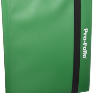 BCW Pro-Folio 9-Pocket Card Album - Green | Archival Safe, Side-Loading Trading Card Binder | Premium Collectible Storage Solution for Trading Cards, TCG, Sports Cards, and More - 360-Card Capacity