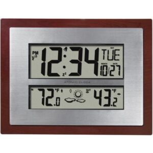 better homes and gardens atomic clock with forecast (bronze)