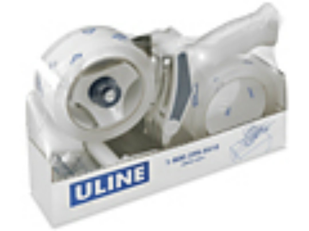 Uline Industrial Plus Shipping Packaging Tape with Top Gun Dispenser, with Two 2 Inches X 55 Yd