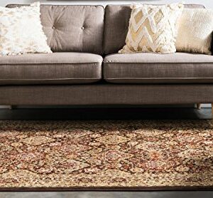 Unique Loom Voyage Collection Traditional Oriental Classic Intricate Design Area Rug, 3' 3" x 5' 3" Rectangle, Brown/Cream