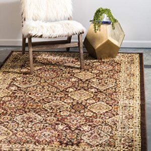 Unique Loom Voyage Collection Traditional Oriental Classic Intricate Design Area Rug, 3' 3" x 5' 3" Rectangle, Brown/Cream