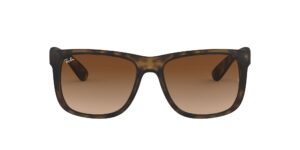 ray-ban justin rb 4165 sunglasses rubber light havana/brown gradient 55mm