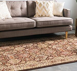 Unique Loom Voyage Collection Traditional Oriental Classic Intricate Design Area Rug, 3' 3" x 5' 3" Rectangle, Brown/Cream