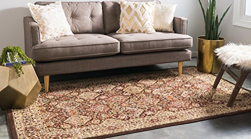 Unique Loom Voyage Collection Traditional Oriental Classic Intricate Design Area Rug, 3' 3" x 5' 3" Rectangle, Brown/Cream