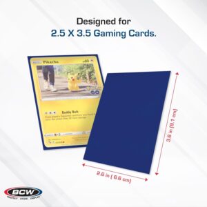 BCW Deck Guard - Double Matte Card Sleeves | 500 Count Box (10 Packs of 50 Sleeves) |Acid-Free, No PVC | Fits 2.5" x 3.5" Game Cards | Archival Safe Sleeves for Card Protection (Blue)