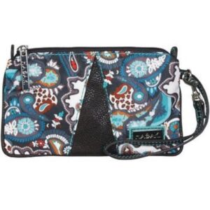 wristlet luna blue safari paisley