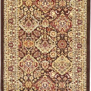 Unique Loom Voyage Collection Traditional Oriental Classic Intricate Design Area Rug, 3' 3" x 5' 3" Rectangle, Brown/Cream