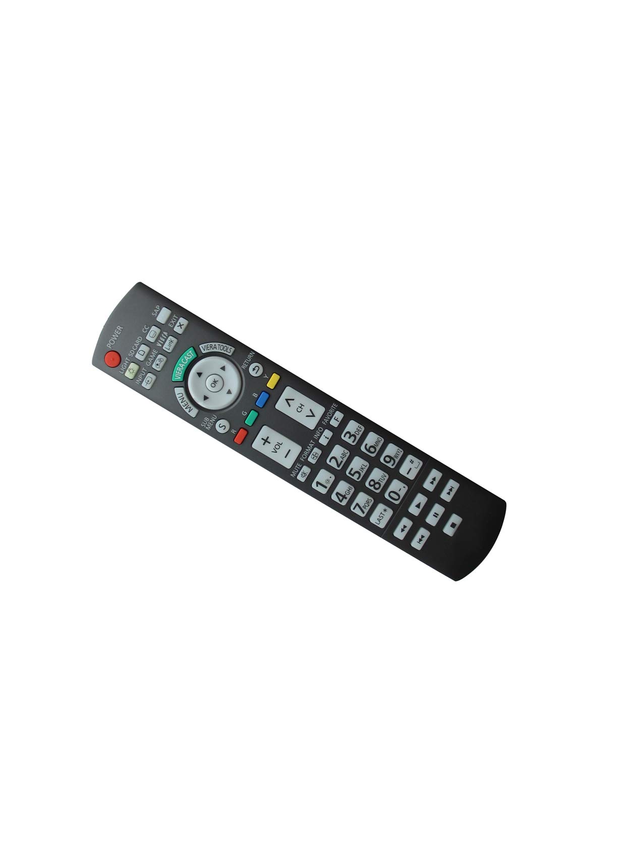 HCDZ Replacement Remote Control for Panasonic TC-P46G15 TC-P50G15 TH-42XVS30 TH-50XVS30 Viera LCD LED Plasma HDTV TV