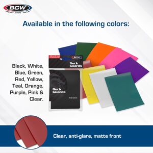 BCW Deck Guard - Double Matte Card Sleeves | 500 Count Box (10 Packs of 50 Sleeves) |Acid-Free, No PVC | Fits 2.5" x 3.5" Game Cards | Archival Safe Sleeves for Card Protection (Blue)