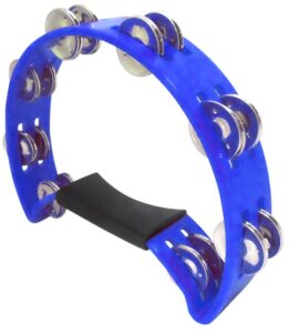 performance plus headless pro church quality blue rhythm tambourine, 10" (hmt1bl)