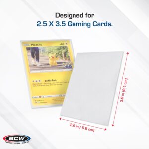 BCW Deck Guard - Double Matte Card Sleeves | 500 Count Box (10 Packs of 50 Sleeves) |Acid-Free, No PVC | Fits 2.5" x 3.5" Game Cards | Archival Safe Sleeves for Card Protection (White)