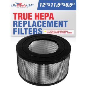 hepa air purifier filter compatible with honeywell 20500 replacement 10500 (ev-10) 83180 17000 17005 17006 17007 17008 17009