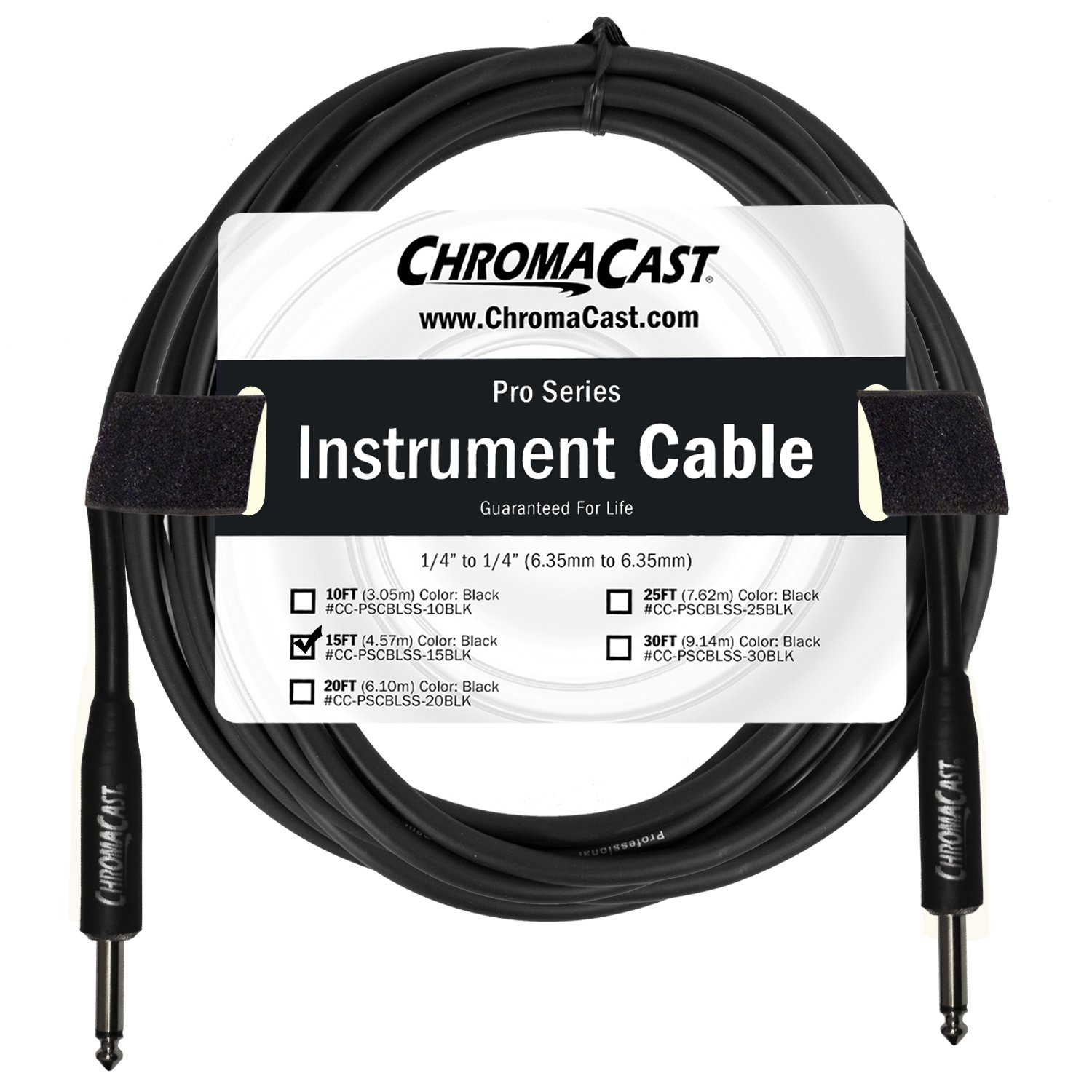 ChromaCast Instrument Cable (CC-PSCBLSS-15BlK)