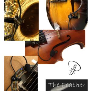 The Feather Violin Pickup with Flexible Micro-Gooseneck by Myers Pickups