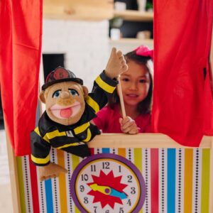 Melissa & Doug Rescue Puppet Set - Police Officer and Firefighter - Soft, Plush Puppets For Kids Ages 3+